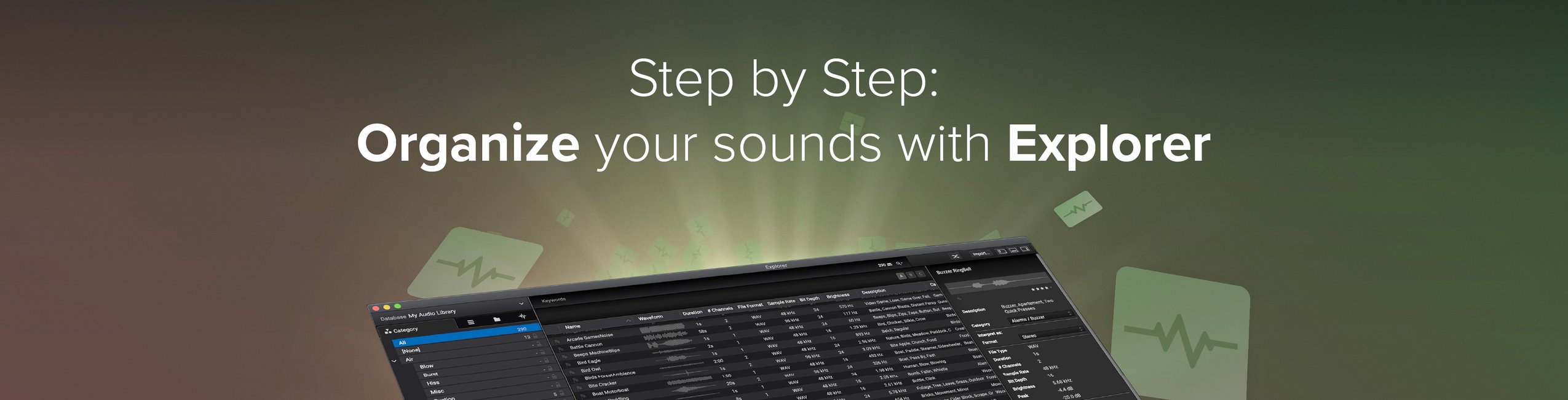 Step by Step: Organize your Sounds with Explorer